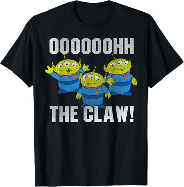 Disney Toy Story Alien Oooooh The Claw Distressed T-Shirt - Walmart.com