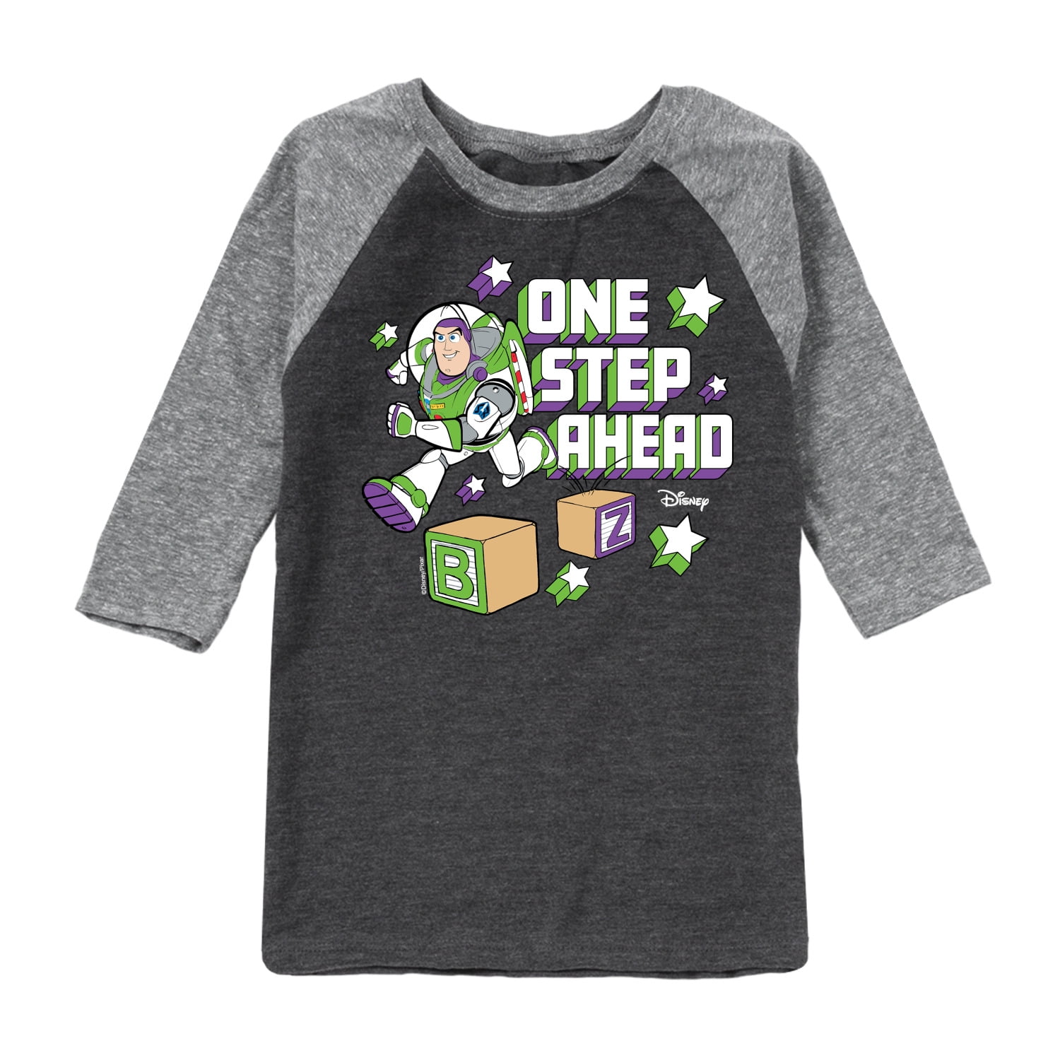 Disney - Toy Story - Buzz One Step - Toddler & Youth Raglan Graphic T ...