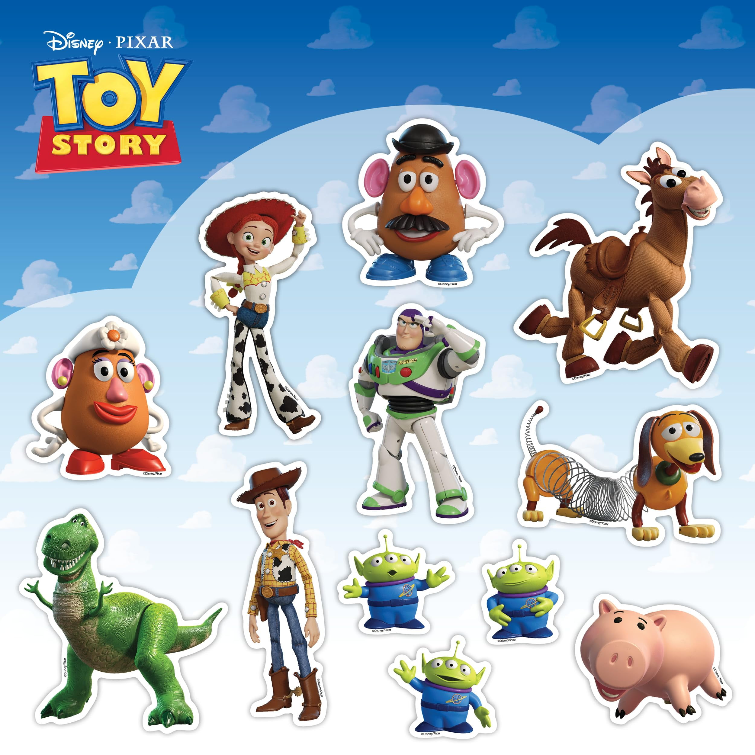 Disney Toy Story Decals - Set of 12 Woody Buzz Lightyear Jessie ...