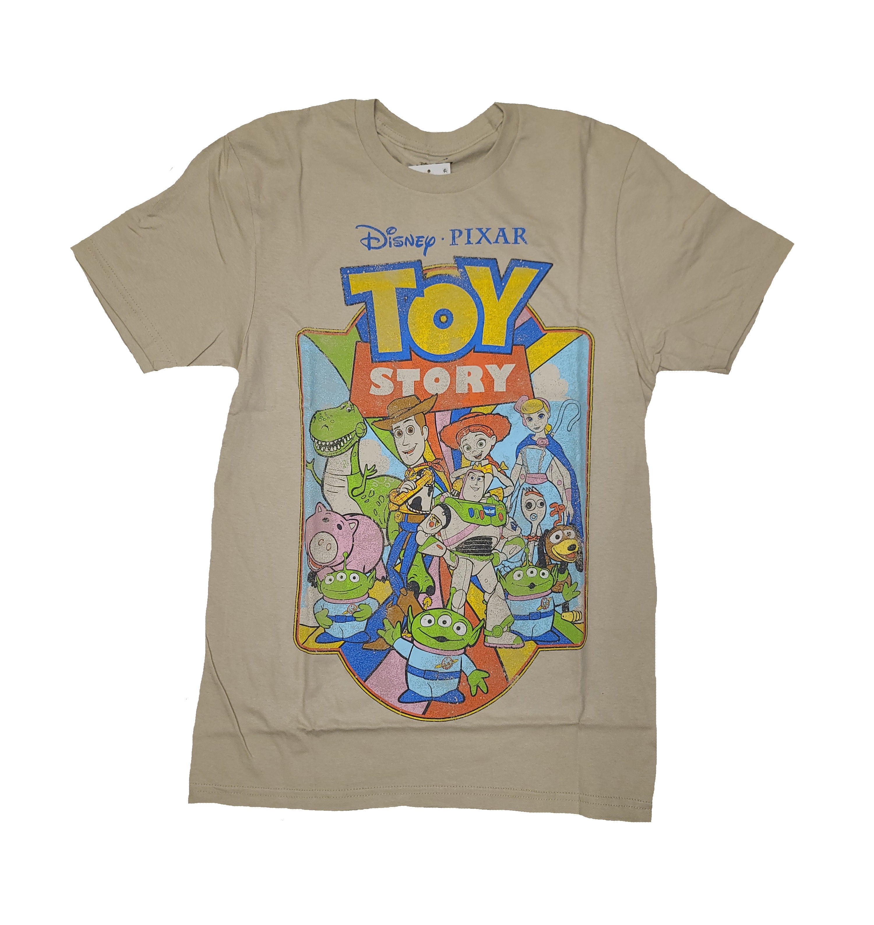 Disney Toy Story Group Short Tan Graphic T-Shirt - 2XL - Walmart.com