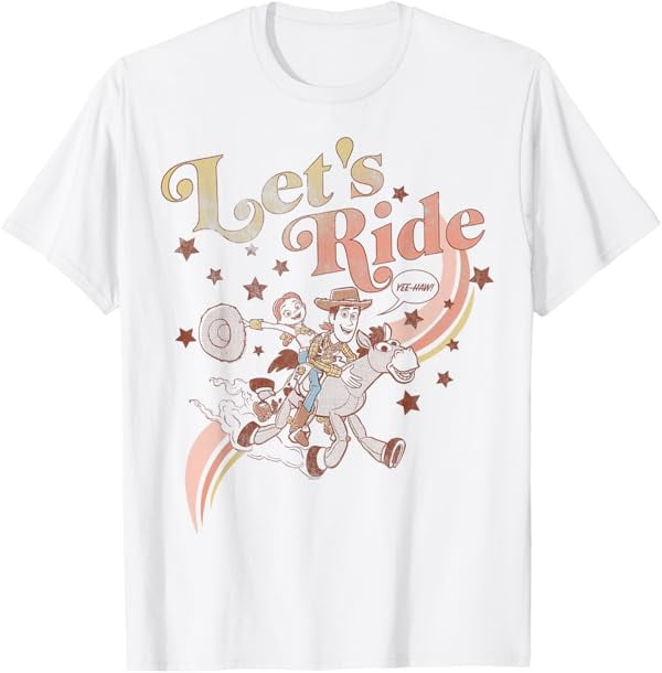 Disney Toy Story Jessie & Woody Let's Ride Gradient T-Shirt - Walmart.com