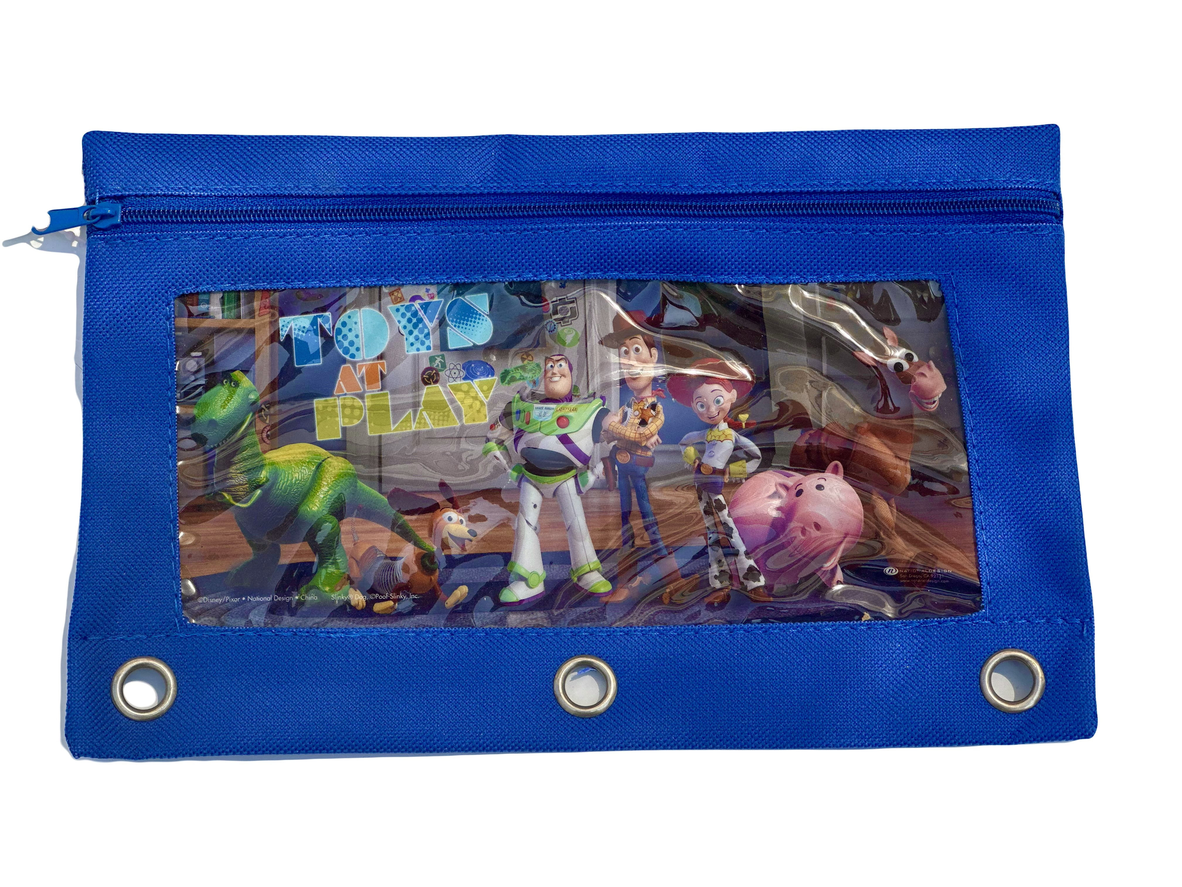 Disney Toy Story Pencil Pouch - Buzz Woody 3 Rings Binder Pencil Bag ...