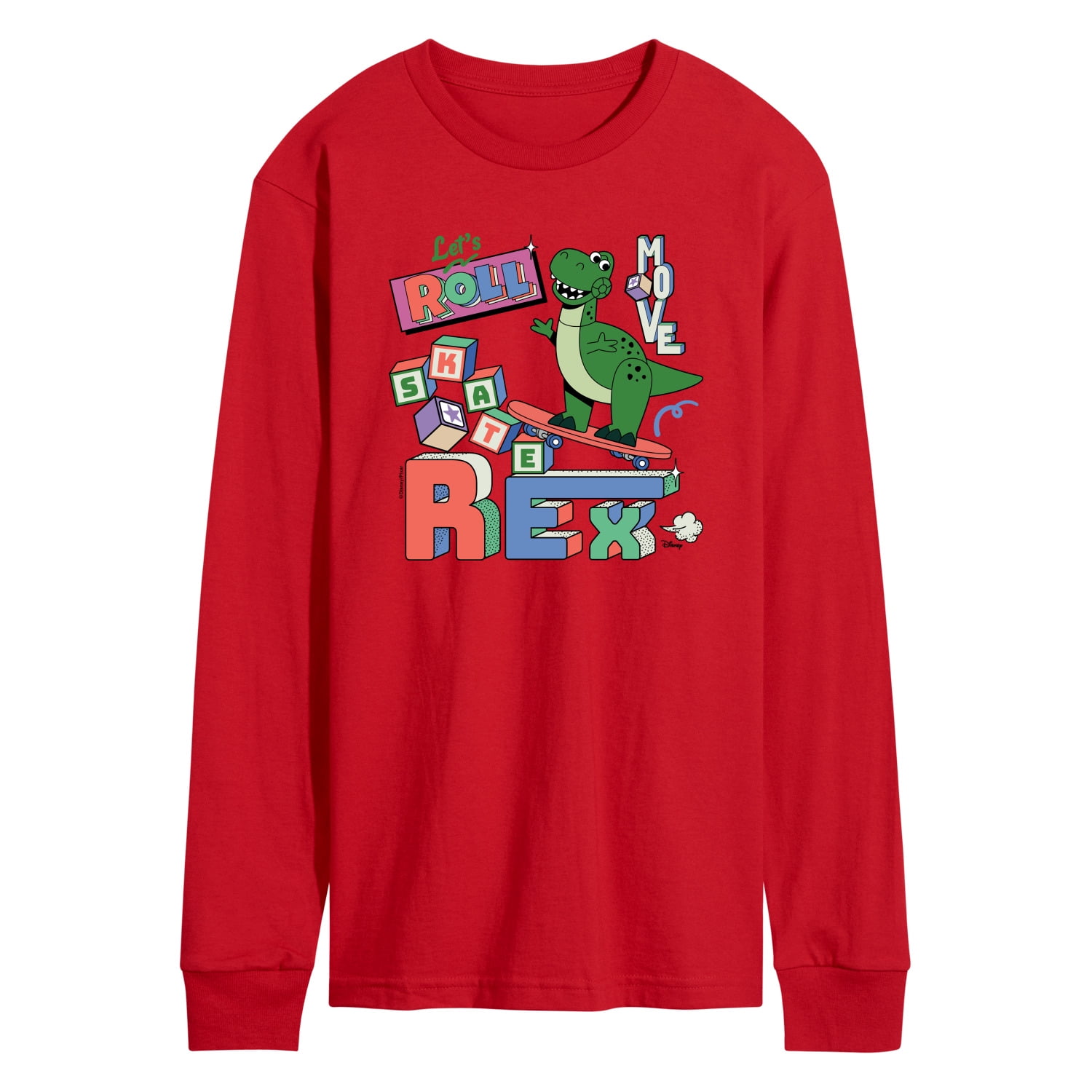 Disney - Toy Story - Skateboard Rex - Men's Long Sleeve T-Shirt ...