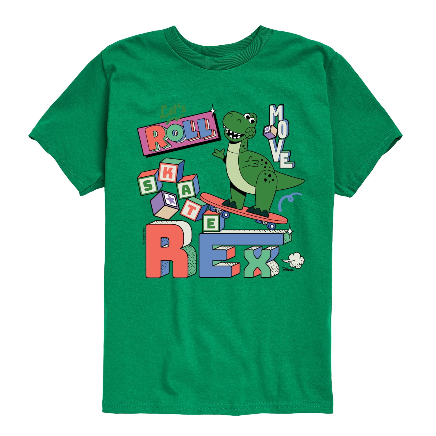 Disney - Toy Story - Skateboard Rex - Toddler & Youth Short Sleeve ...