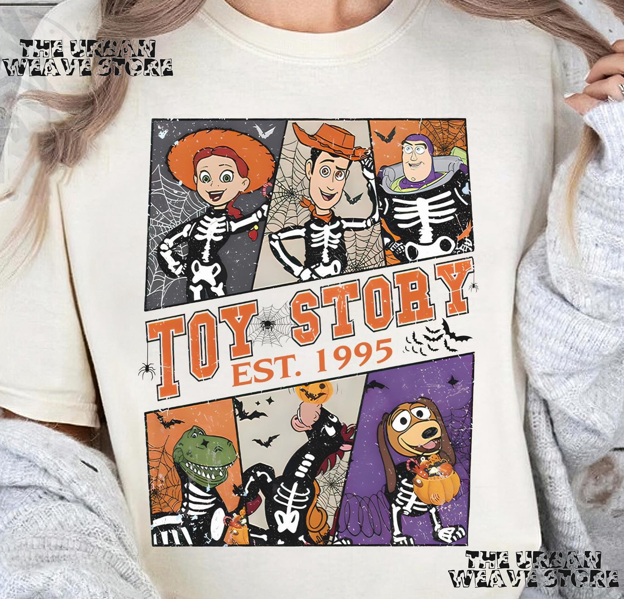 Disney Toy Story Skeleton Character Shirt Buzz Lightyear Woody Toy ...