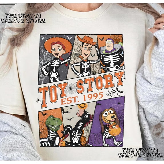 Disney Toy Story Skeleton Character Shirt Buzz Lightyear Woody Toy ...