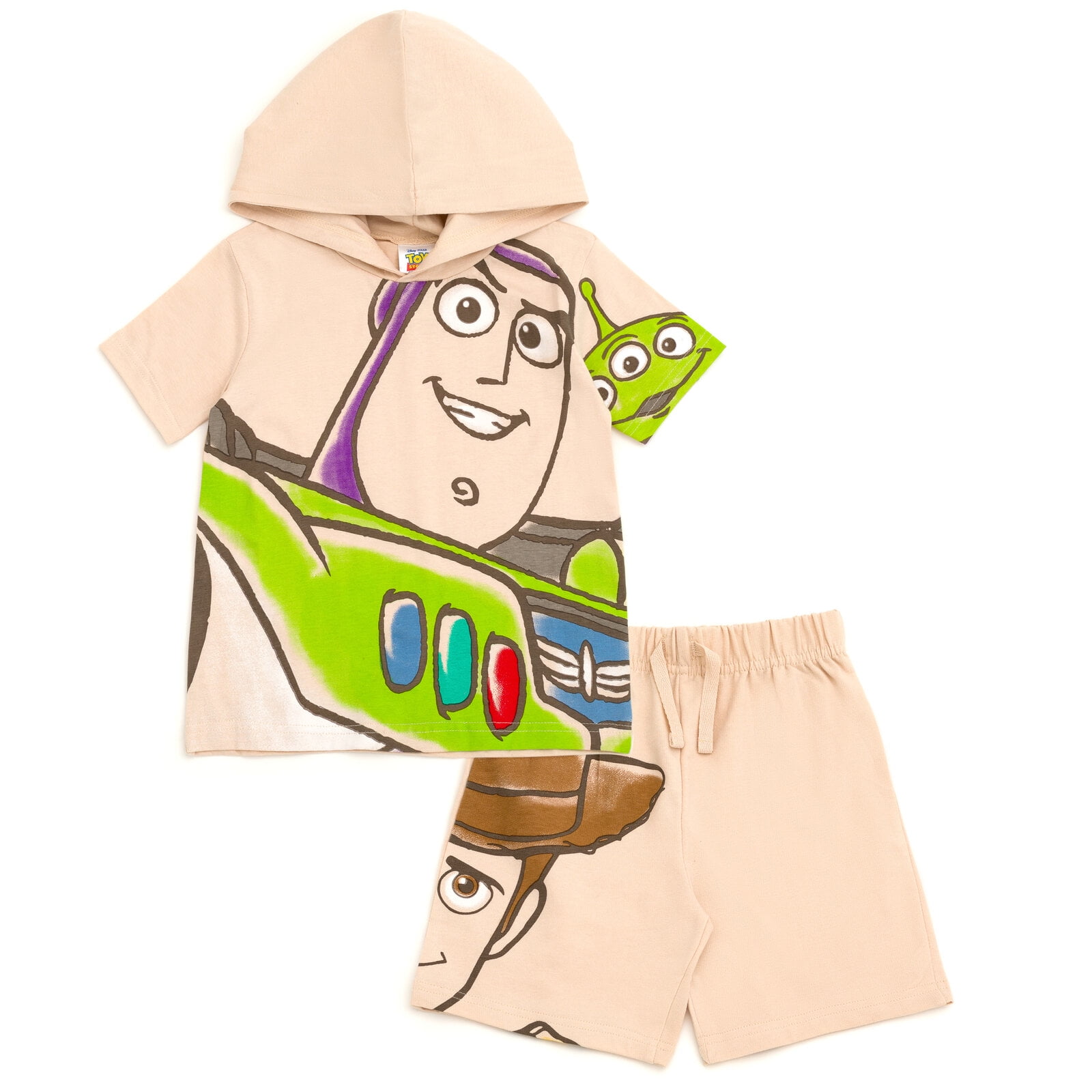 Disney Toy Story Woody Buzz Lightyear Alien Hooded T-Shirt and French ...