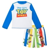 Disney Toy Story Woody Buzz Lightyear Forky Raglan Rash Guard and Swim ...