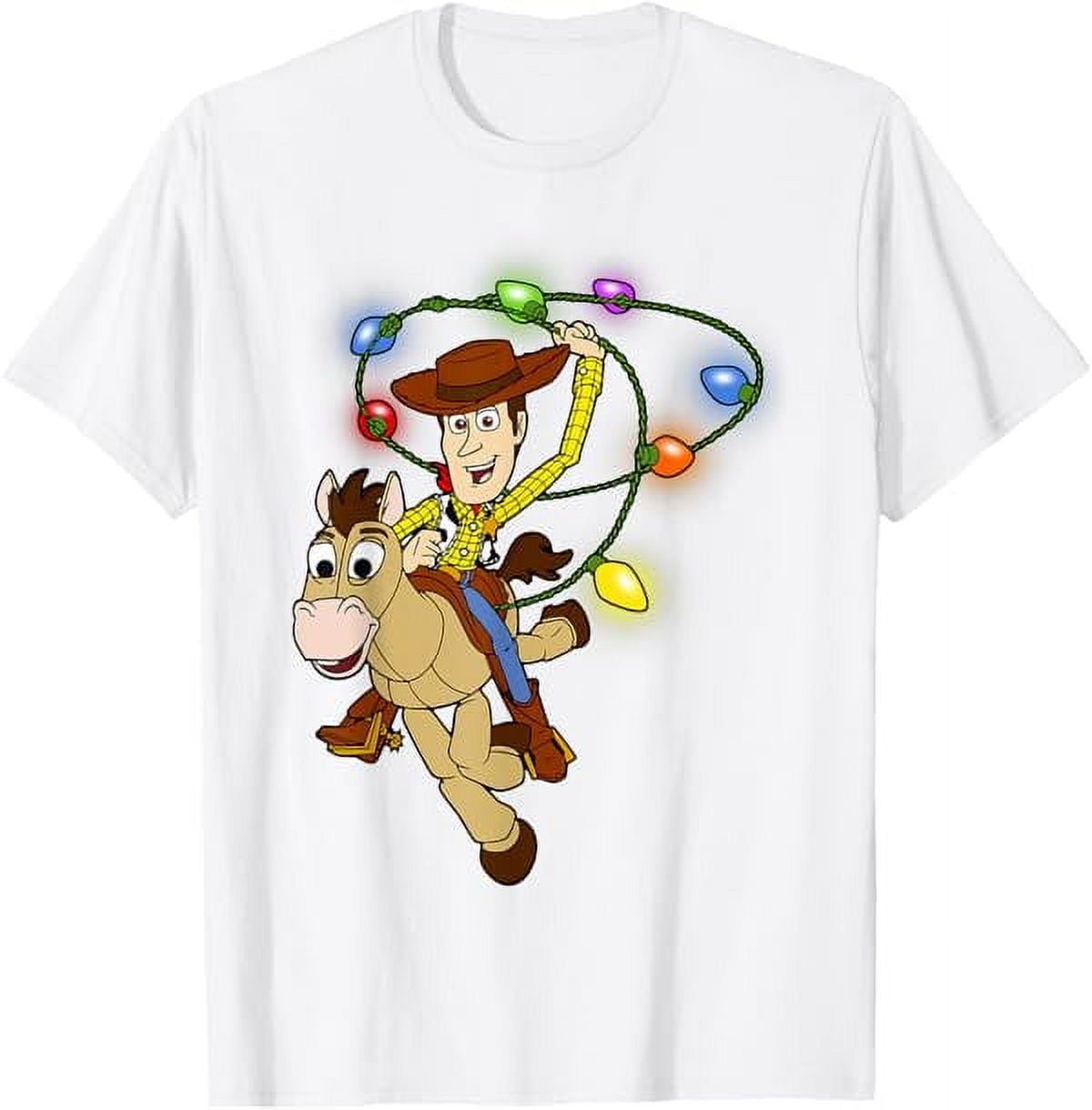 Disney Toy Story Woody Christmas Light Lasso T-Shirt - Walmart.com