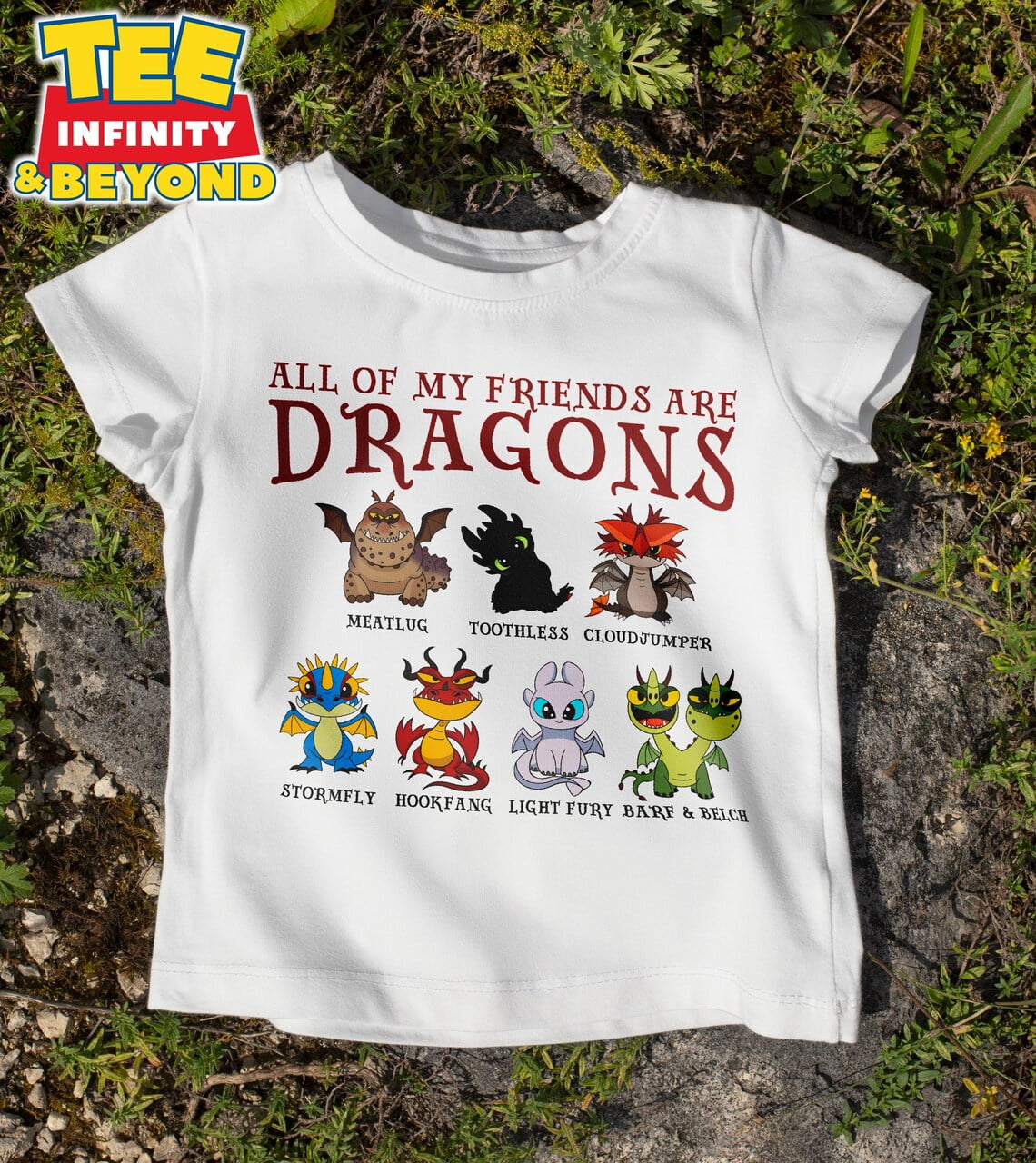 Disney How to Train Your Dragon All My Friends Are Dragons T-Shirt ...