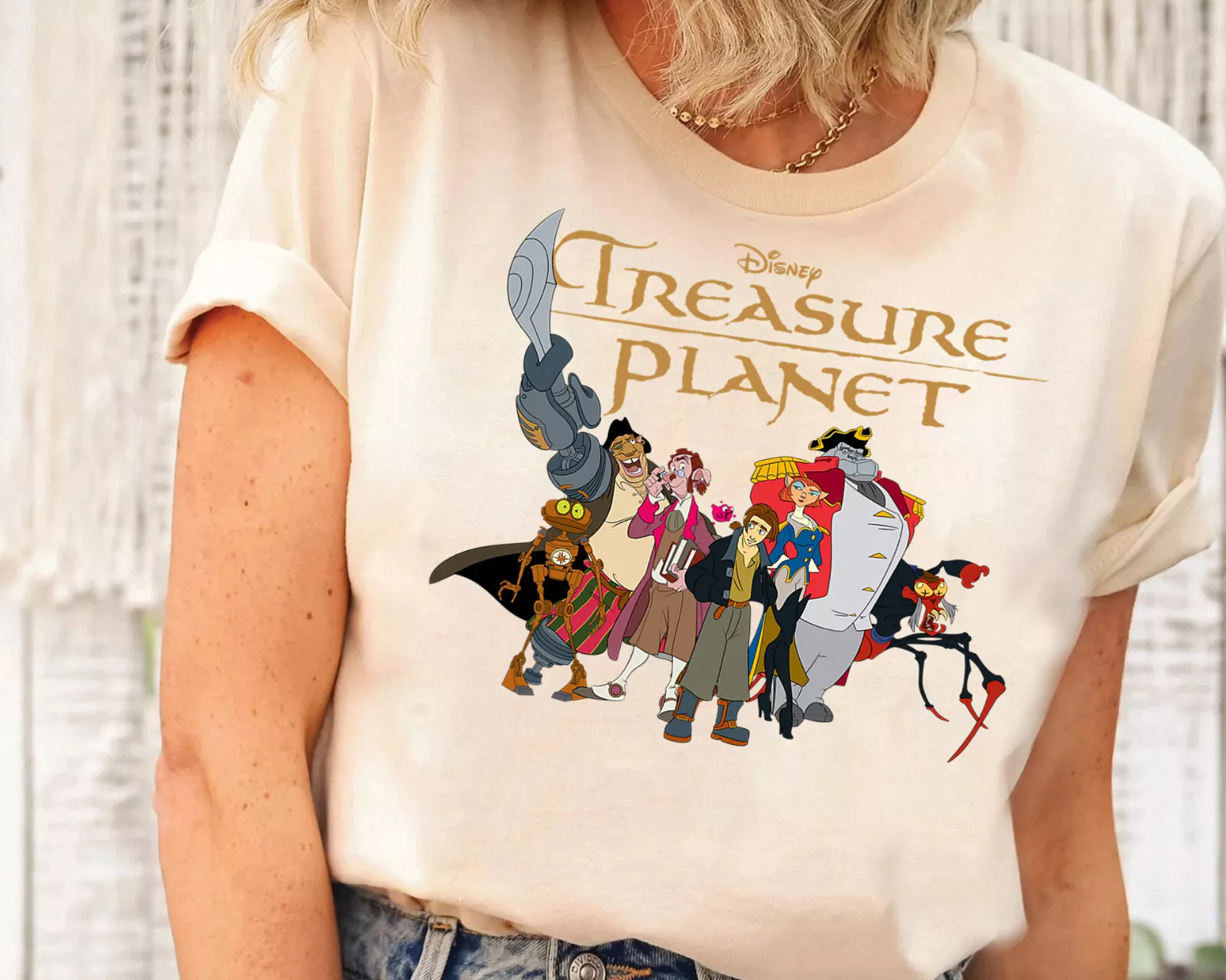 Disney Treasure Planet Logo And Characters Tee Unisex Adult Shirt Shirt ...