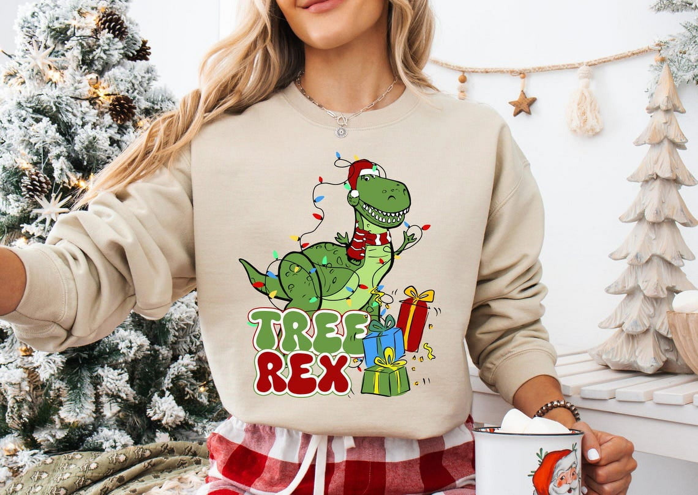Disney Tree Rex Christmas Shirt, Toy Story T-Rex Xmas Shirt, Dinosaur ...