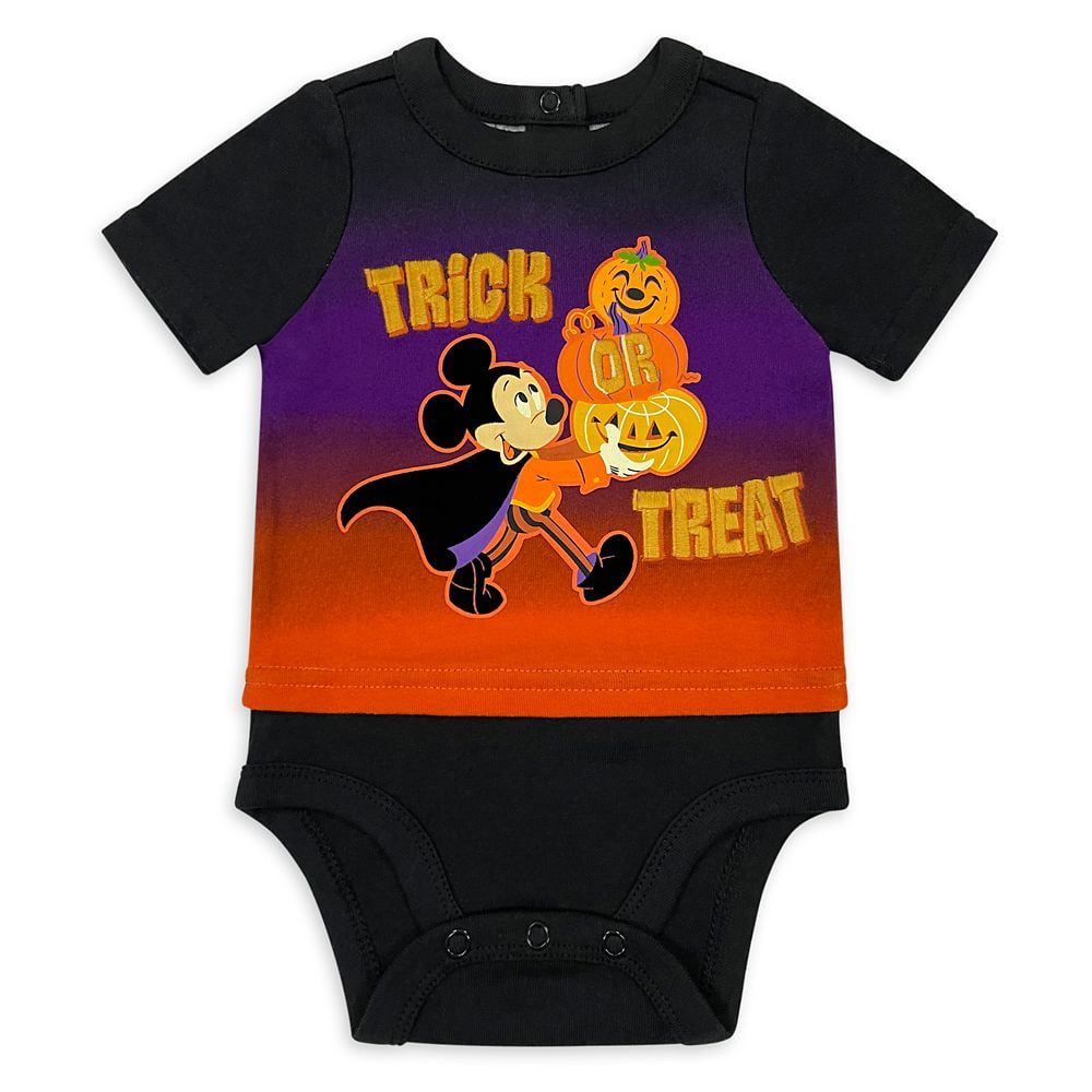 Disney Trick or Treat Mickey Mouse Halloween Baby Bodysuit Size 9 12 Months - Walmart.com