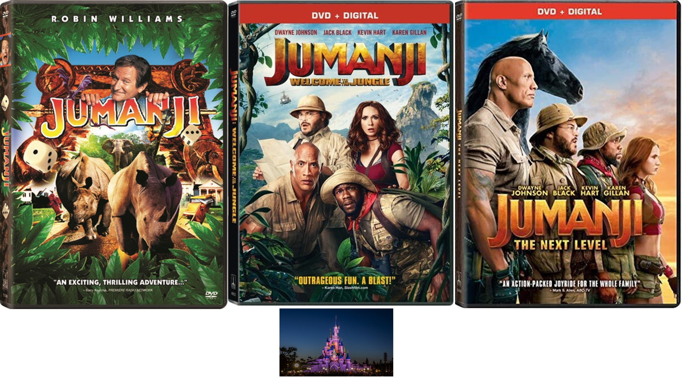 Disney Triple Feature JUMANJI ORIGINAL, JUMANJI WELCOME TO THE JUNGLE ...