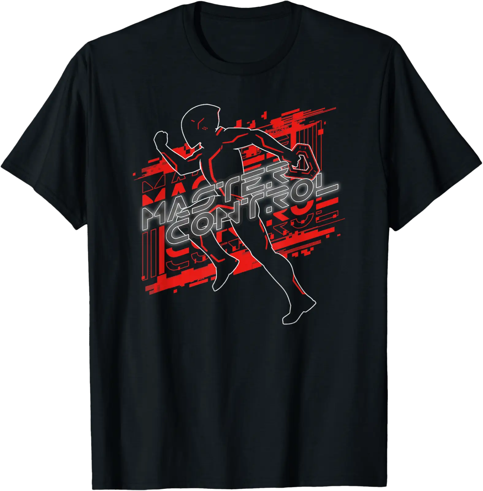 Disney Tron Ares Master Control Running Silhouette T-Shirt - Walmart.com