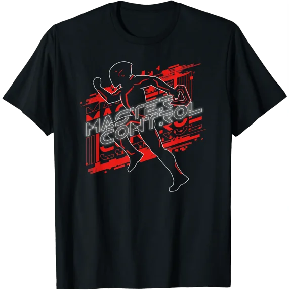 Disney Tron Ares Master Control Running Silhouette T-Shirt - Walmart.com