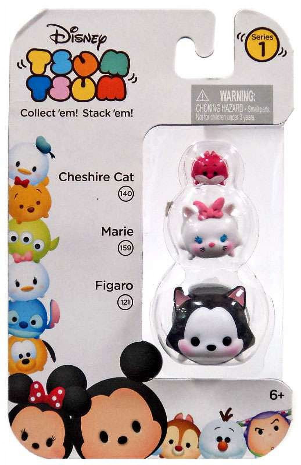 Disney Tsum Tsum Cheshire Cat, Marie & Figaro Mini Figures, 3 Pack ...