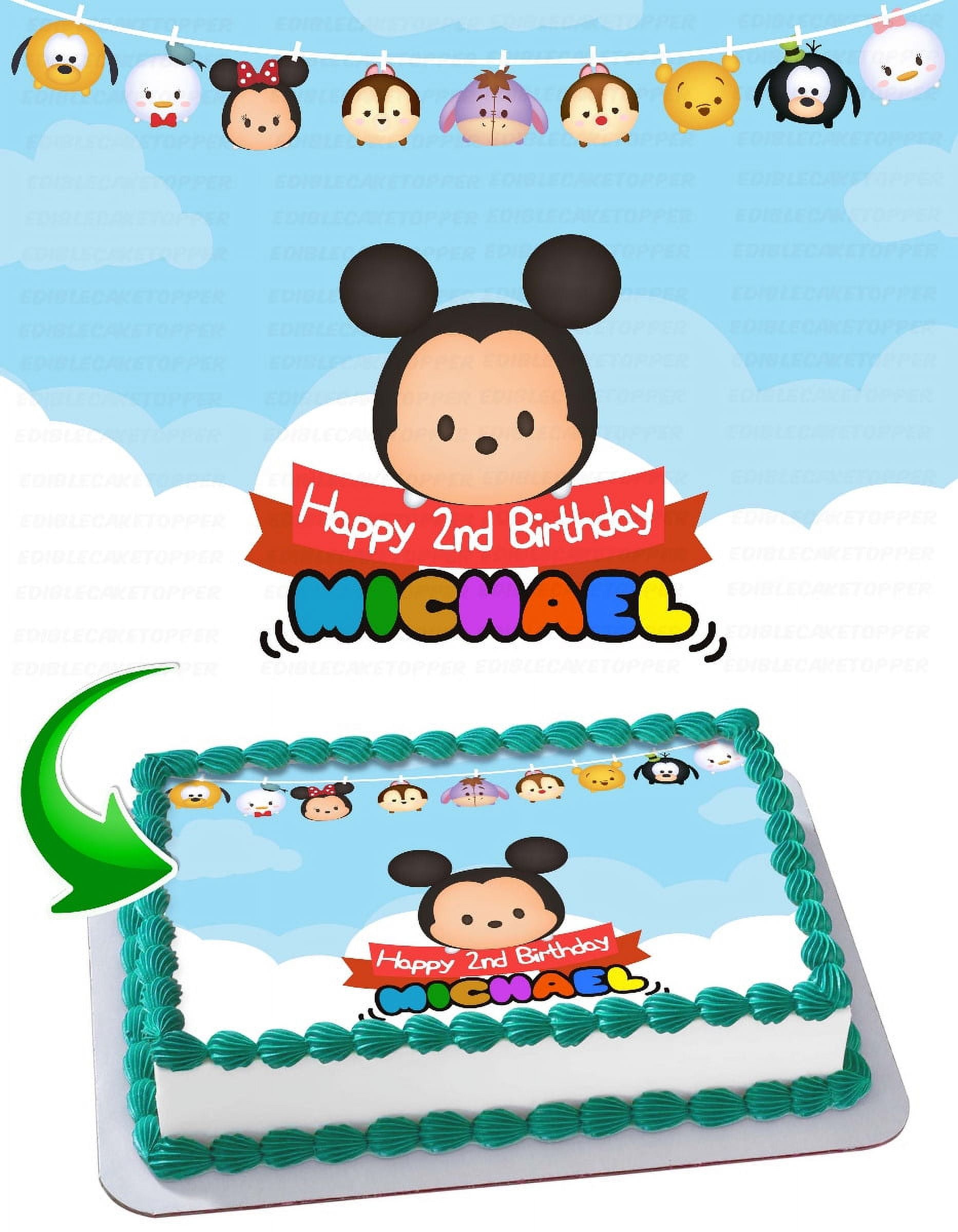 Disney Tsum Tsum Edible Cake Image Topper Personalized Birthday Party 1 ...