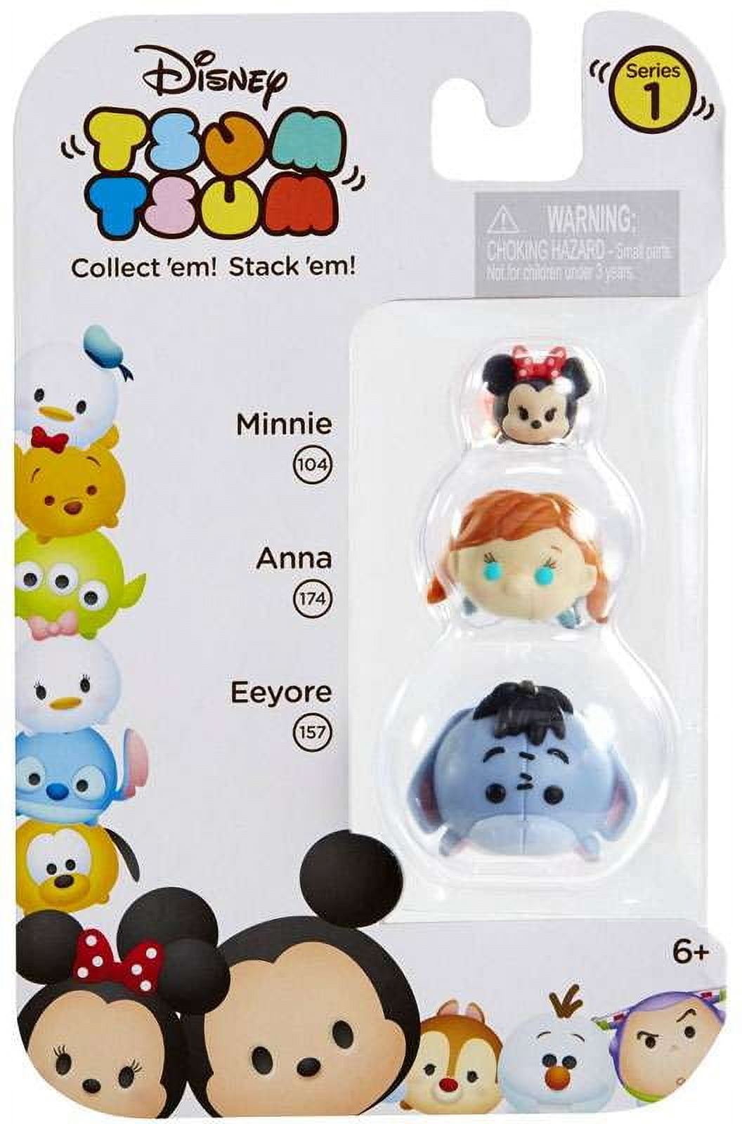 Disney Tsum Tsum Minnie, Anna & Eeyore Mini Figures, 3 Pack - Walmart.com