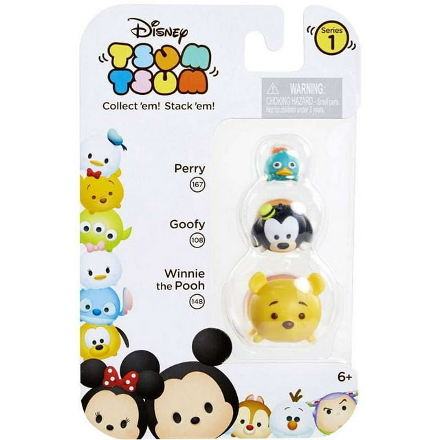 Disney Tsum Tsum Series 1 Perry, Goofy & Winnie the Pooh Mini Figures ...