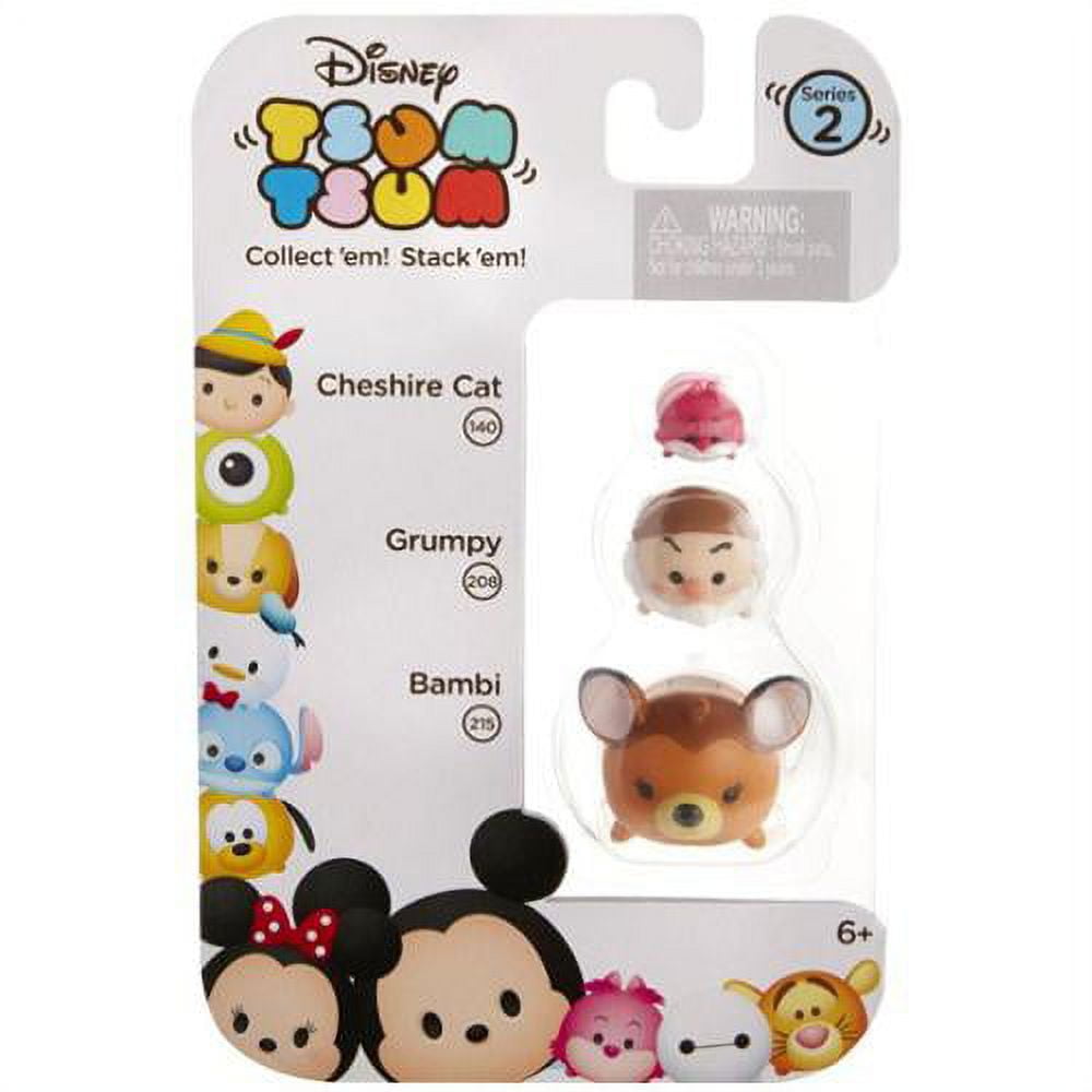 Disney Tsum Tsum Series 2 Cheshire Cat, Grumpy & Bambi Mini Figure, 3 ...
