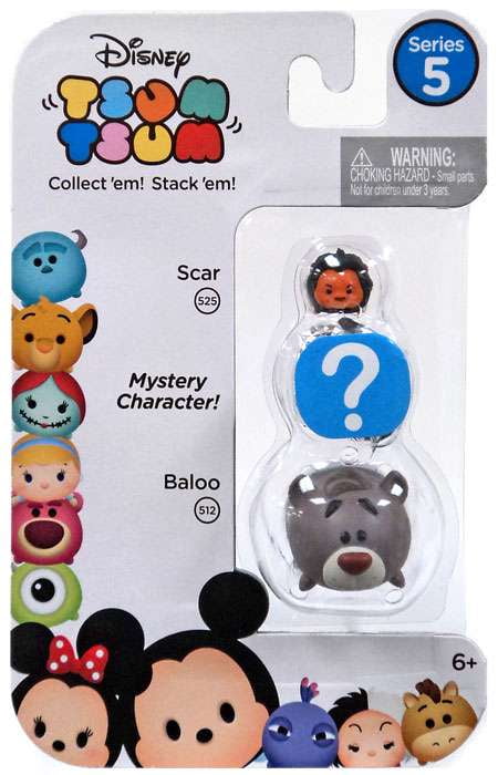 Disney Tsum Tsum Series 5 Scar & Baloo Mini Figures, 3 Pack - Walmart.com