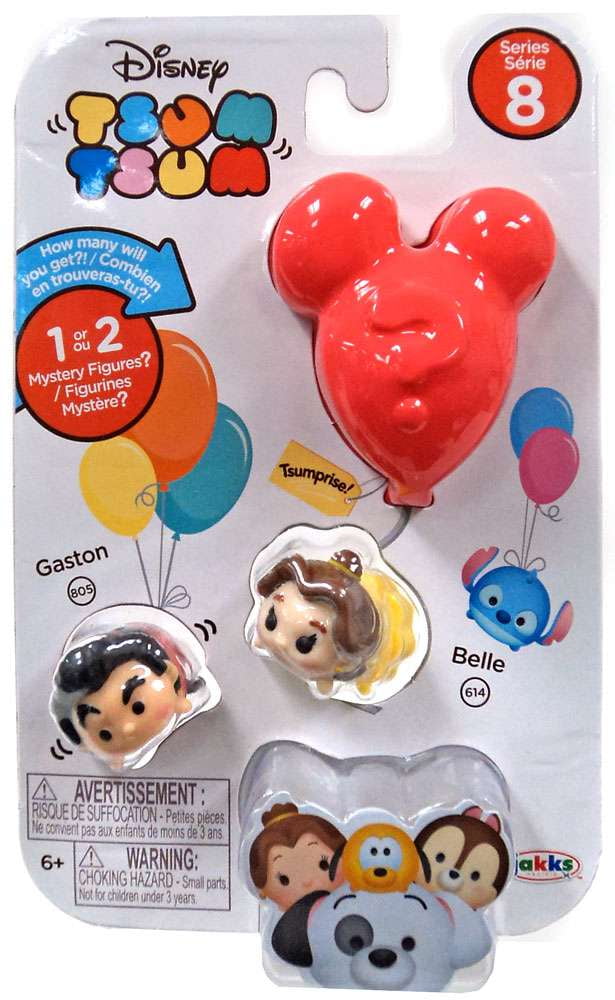Disney Tsum Tsum Series 8 Gaston & Belle Minifigure 3-Pack - Walmart.com