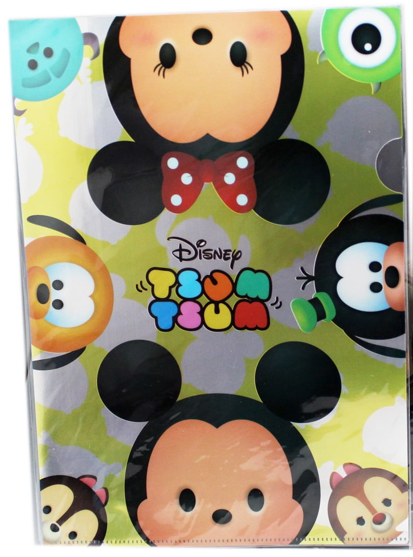 Disney Tsum Tsum Yellow and Blue Colored Single Document Sleeve ...