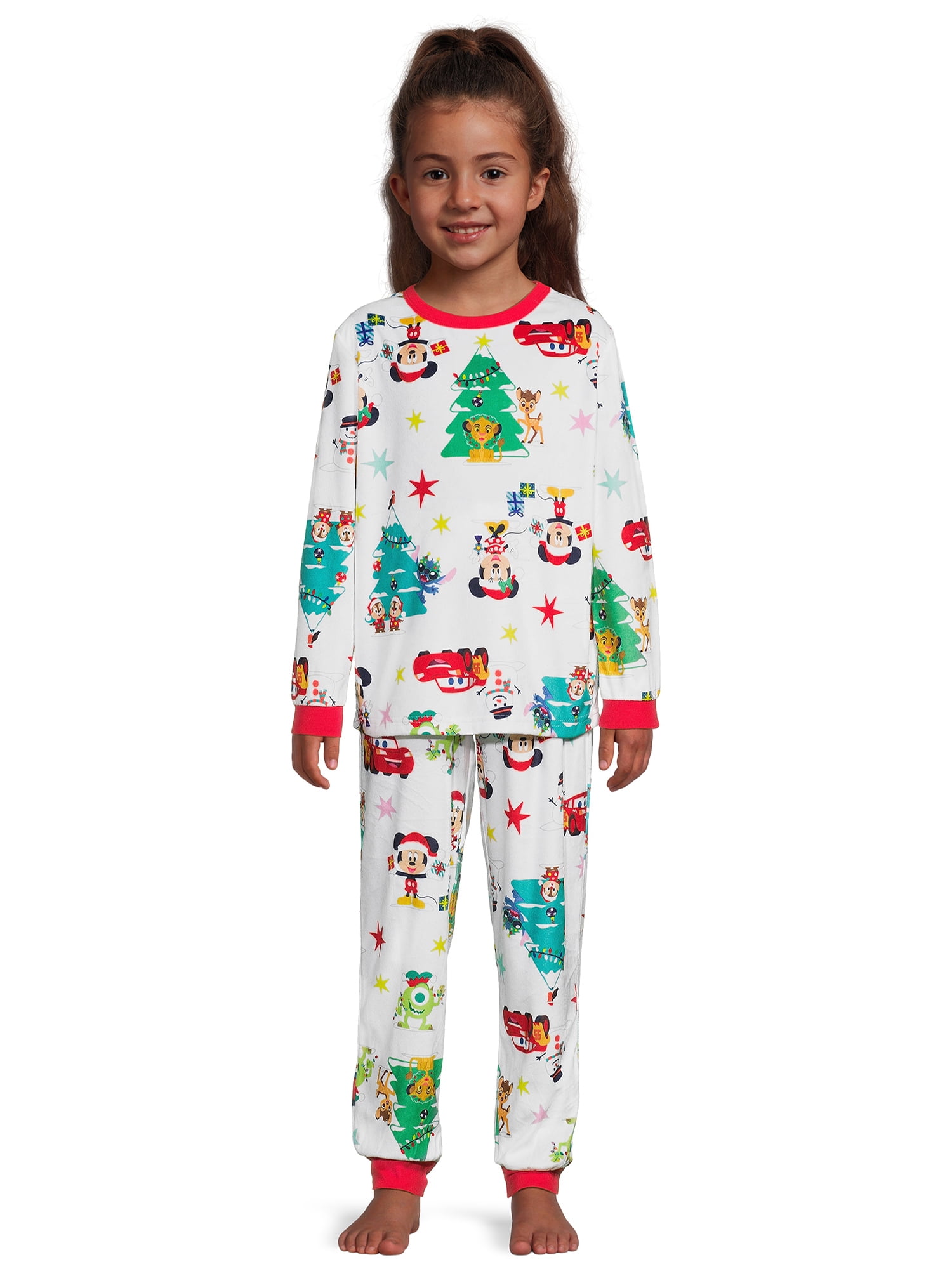 Disney Girls' Pajama Clothes, 2-Piece Sleepwear Set, Long Sleeve Top ...