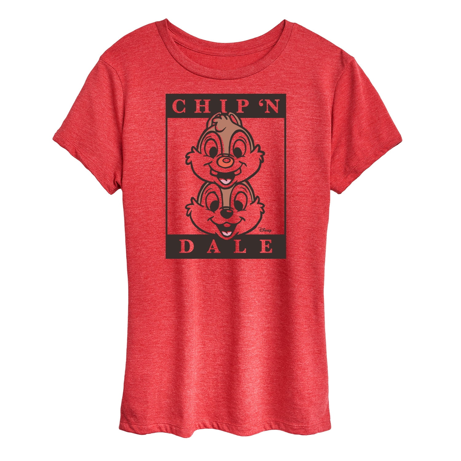 Disney - Type Block Chip Dale - Women's Short Sleeve Graphic T-Shirt ...