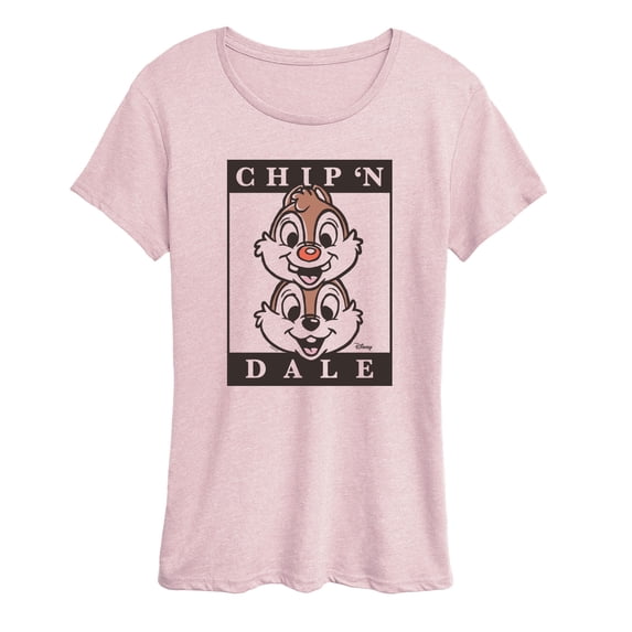Disney - Type Block Chip Dale - Women's Short Sleeve Graphic T-Shirt ...