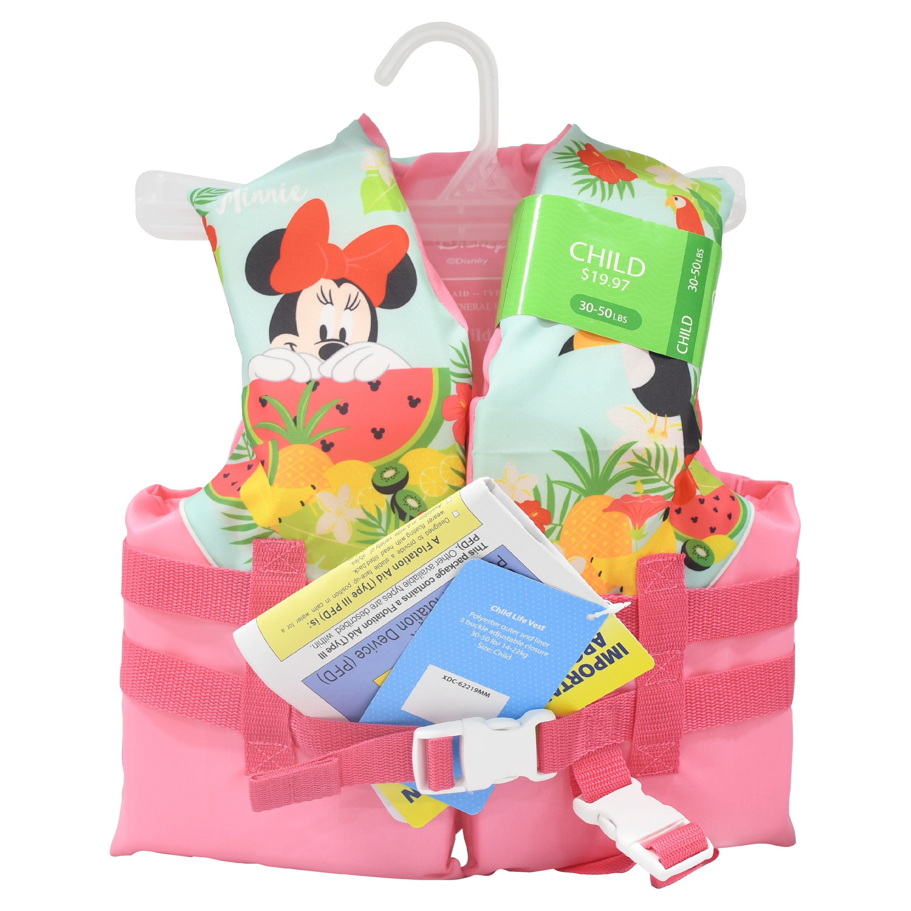 Disney USCG Type III Children's Life Jacket, Minnie Mouse Pink, 30-50 ...