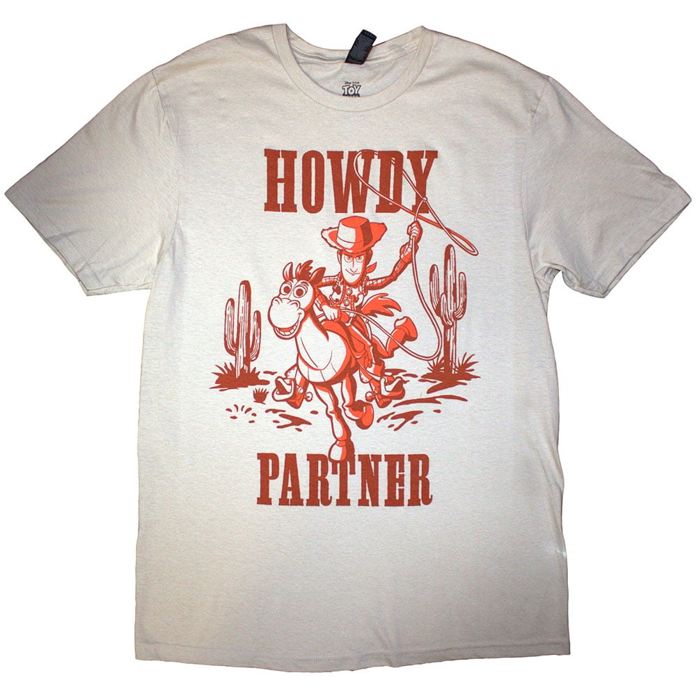 Disney Unisex T-Shirt Toy Story Howdy Partner (Natural) (Medium ...