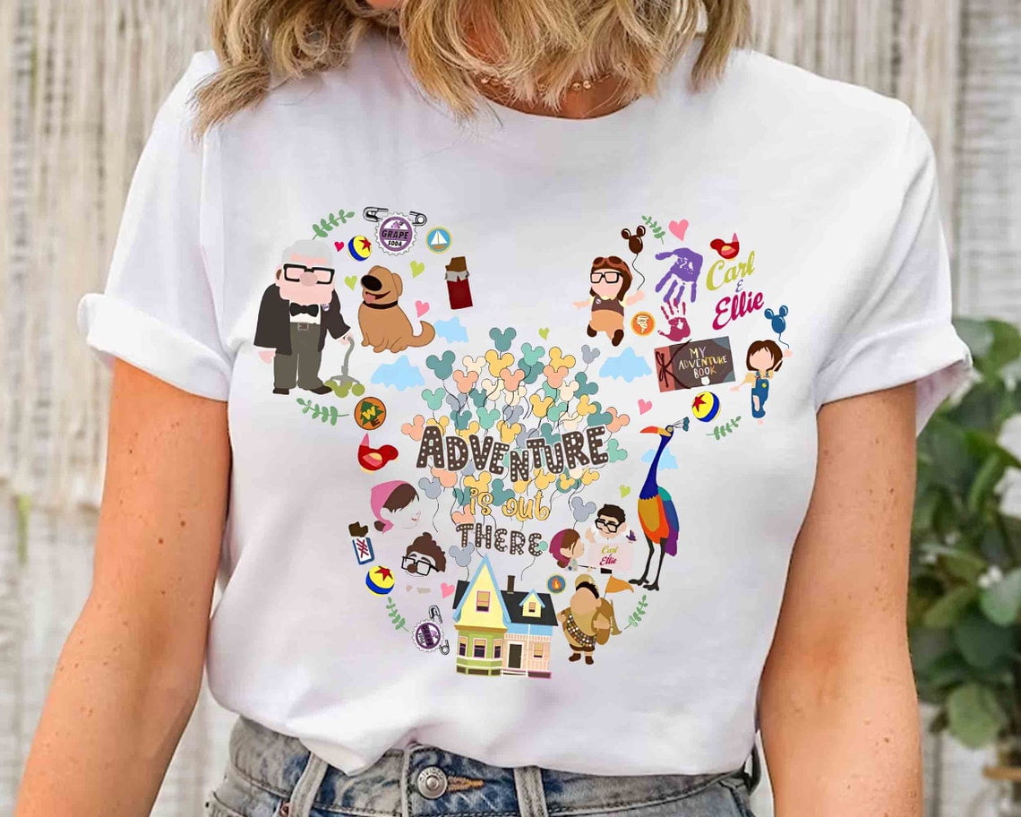 Disney Up Adventure Is Out There Shirt, Mickey Ears Disney Pixar Up ...