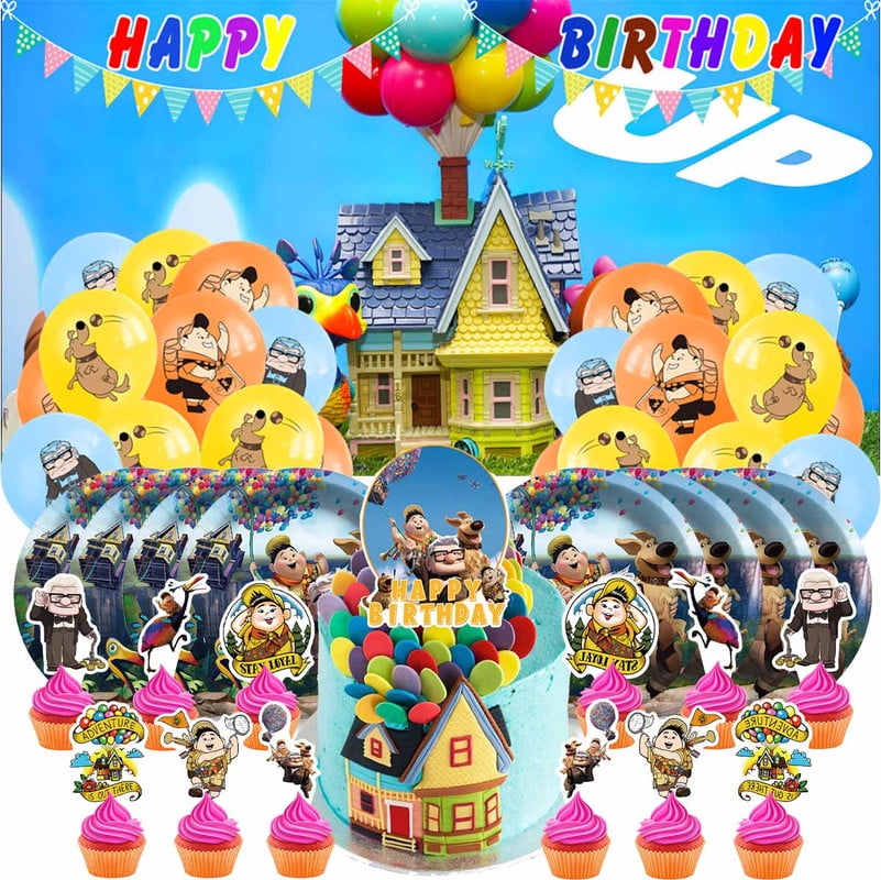 Disney Up Plates Tableware Balloons Party Supplies Cake Topper Banner ...