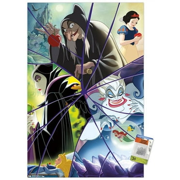 Disney Characters as the Alphabet Wall Poster with Push Pins, 22.375" x ...