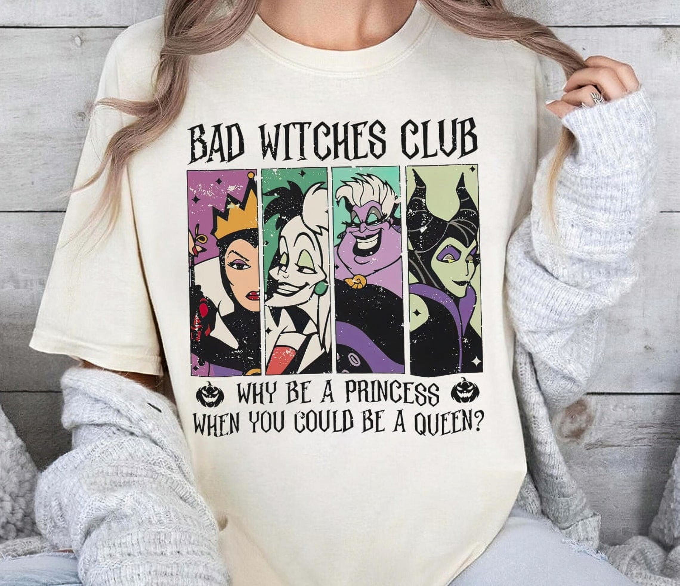 Disney Villain Bad Witches Club Shirt, Maleficent, Evil Queen, Ursula, Cruella T-shirt, Birthday ...