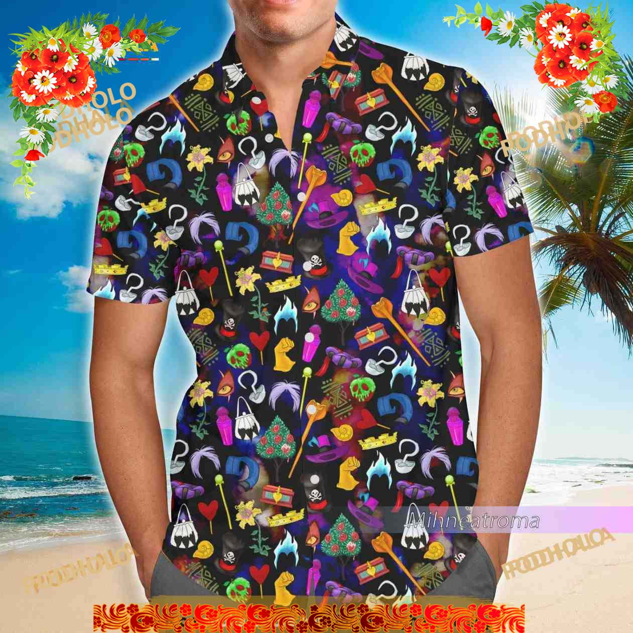 Disney Villain Hawaiian Shirt, Villains Evil Button Shirt, Summer Gift ...