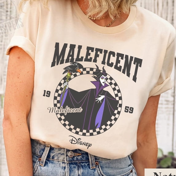 Disney Villain Maleficent Est 1959 Checkered Circle Shirt Sleeping ...
