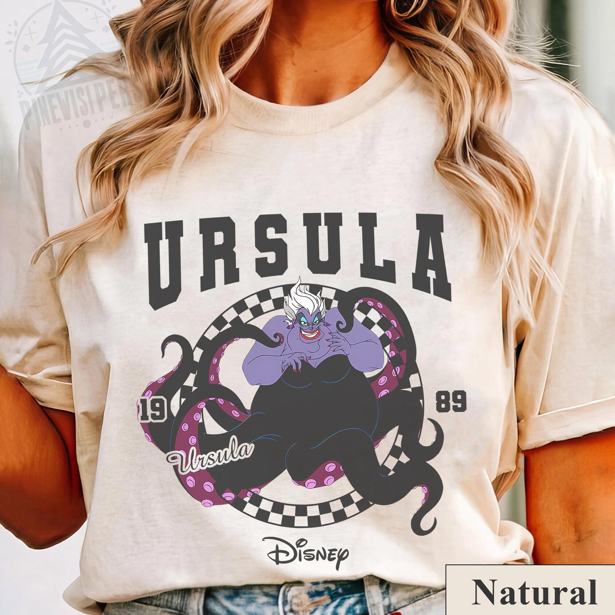 Disney Villain Ursula Est Checkered Circle Shirt The Little Mermaid ...
