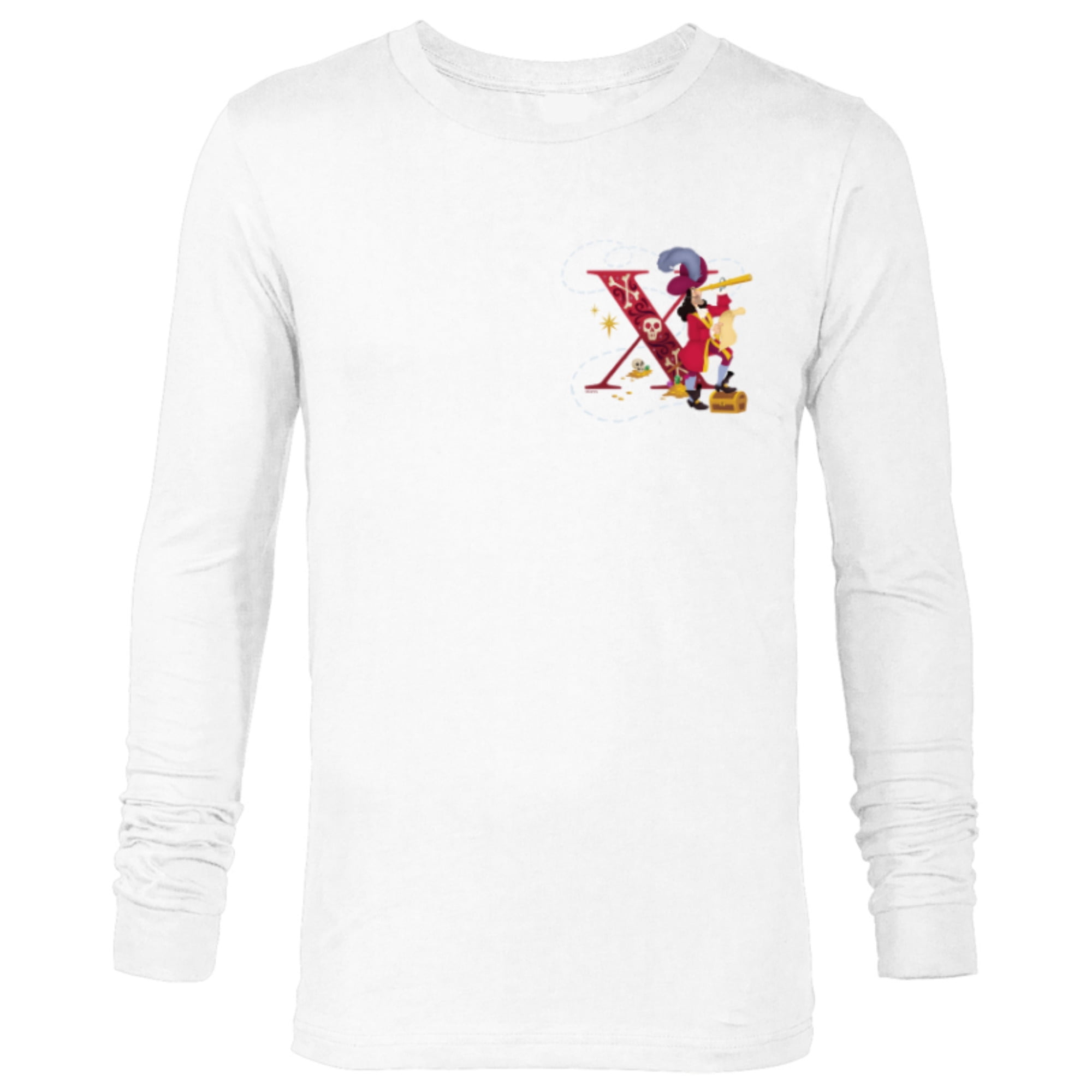 Disney Villains Alphabet Monogram Captain Hook Letter X - Long Sleeve T ...