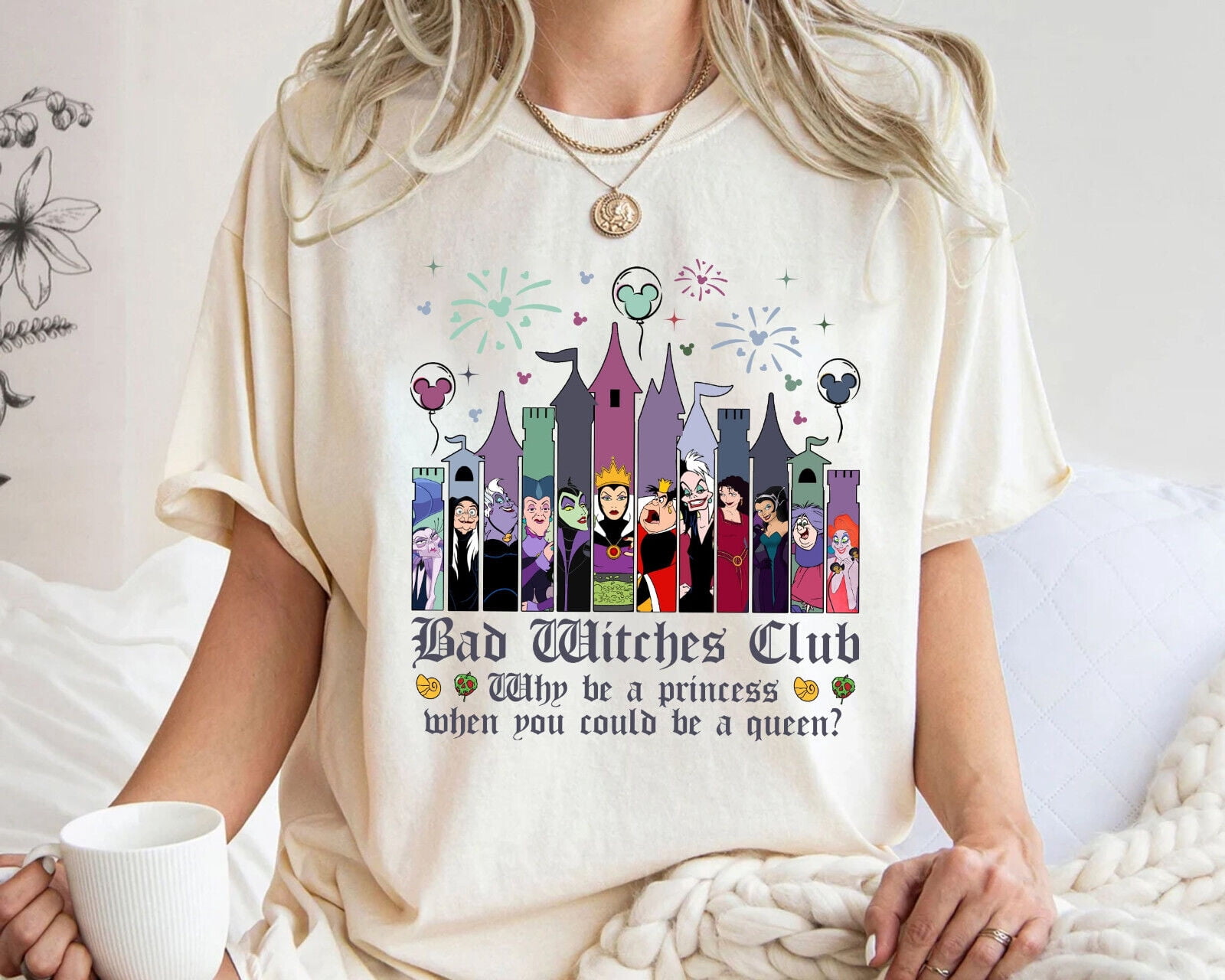 Disney Villains Bad Witches Club Disney Castle Unisex Adult Kid Shirt ...