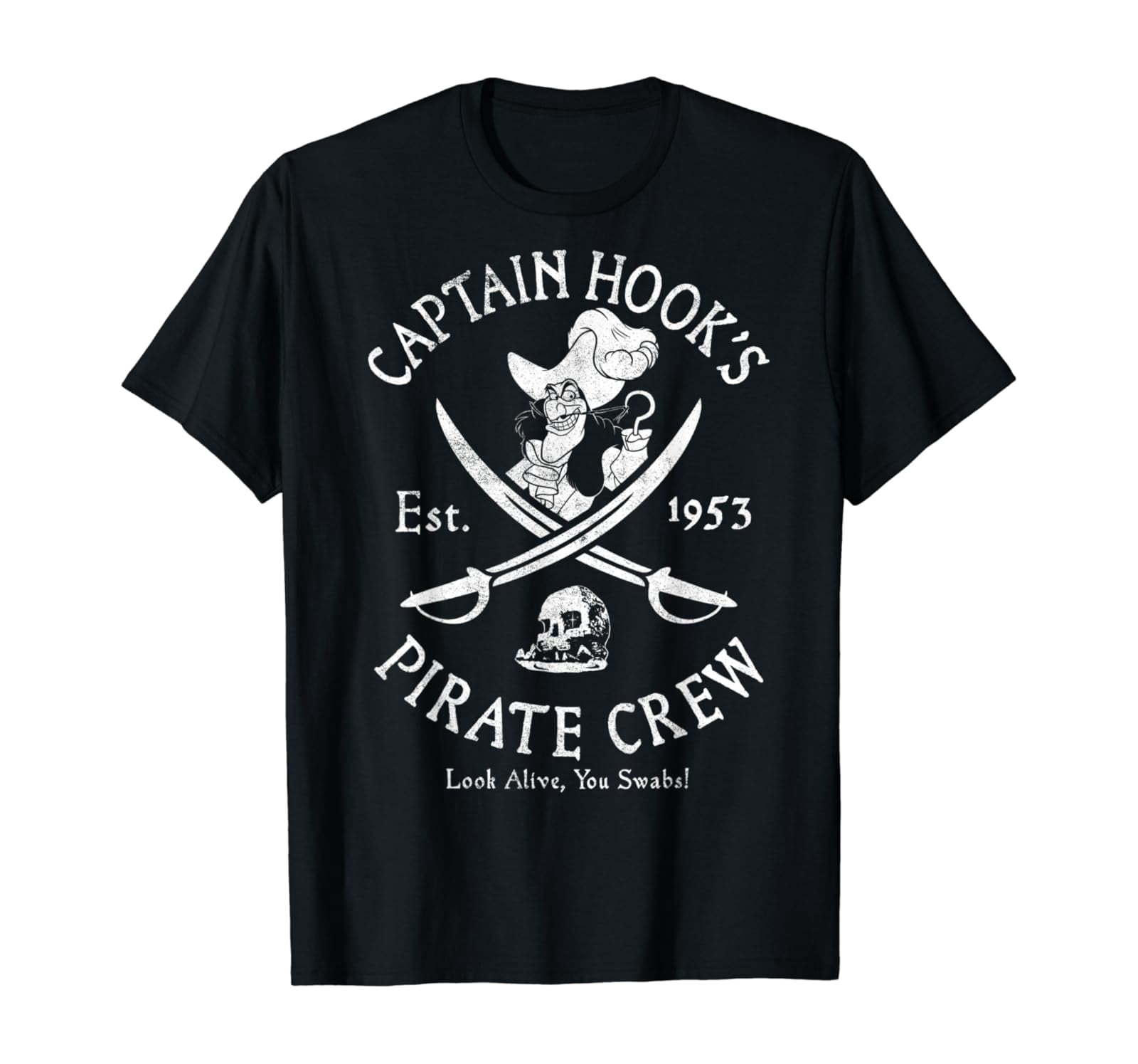 Disney Villains Captain Hook Pirate Crew Est 1953 T-Shirt - Walmart.com