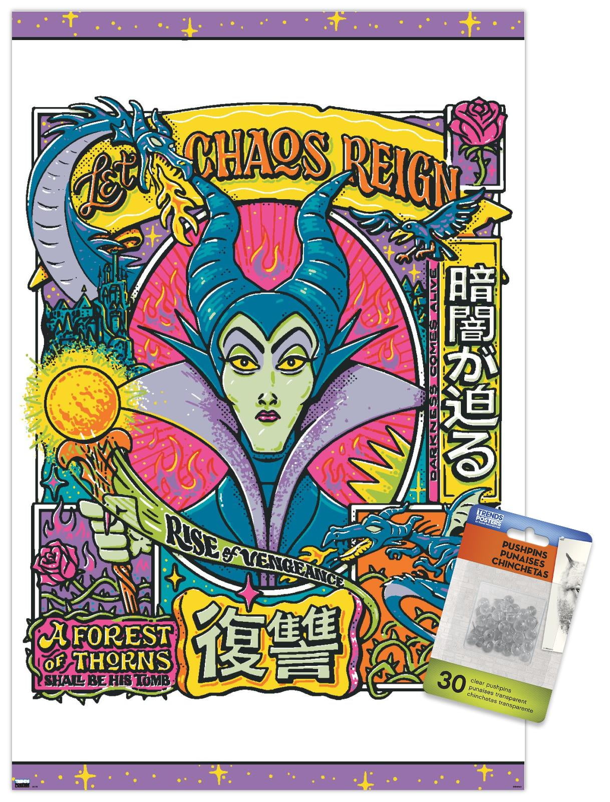 Disney Villains - Chaos Wall Poster with Push Pins, 14.725" x 22.375 ...