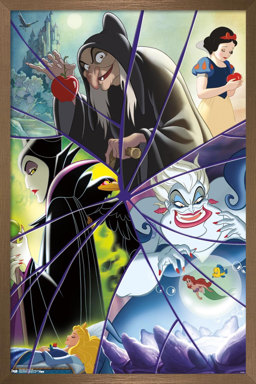 Disney Villains - Collage Wall Poster, 14.725" x 22.375", Framed ...