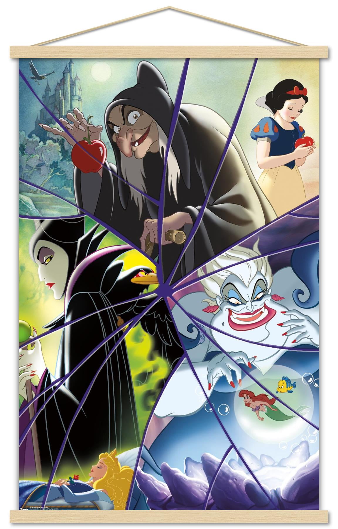 Disney Villains - Collage Wall Poster with Wooden Magnetic Frame, 22. ...