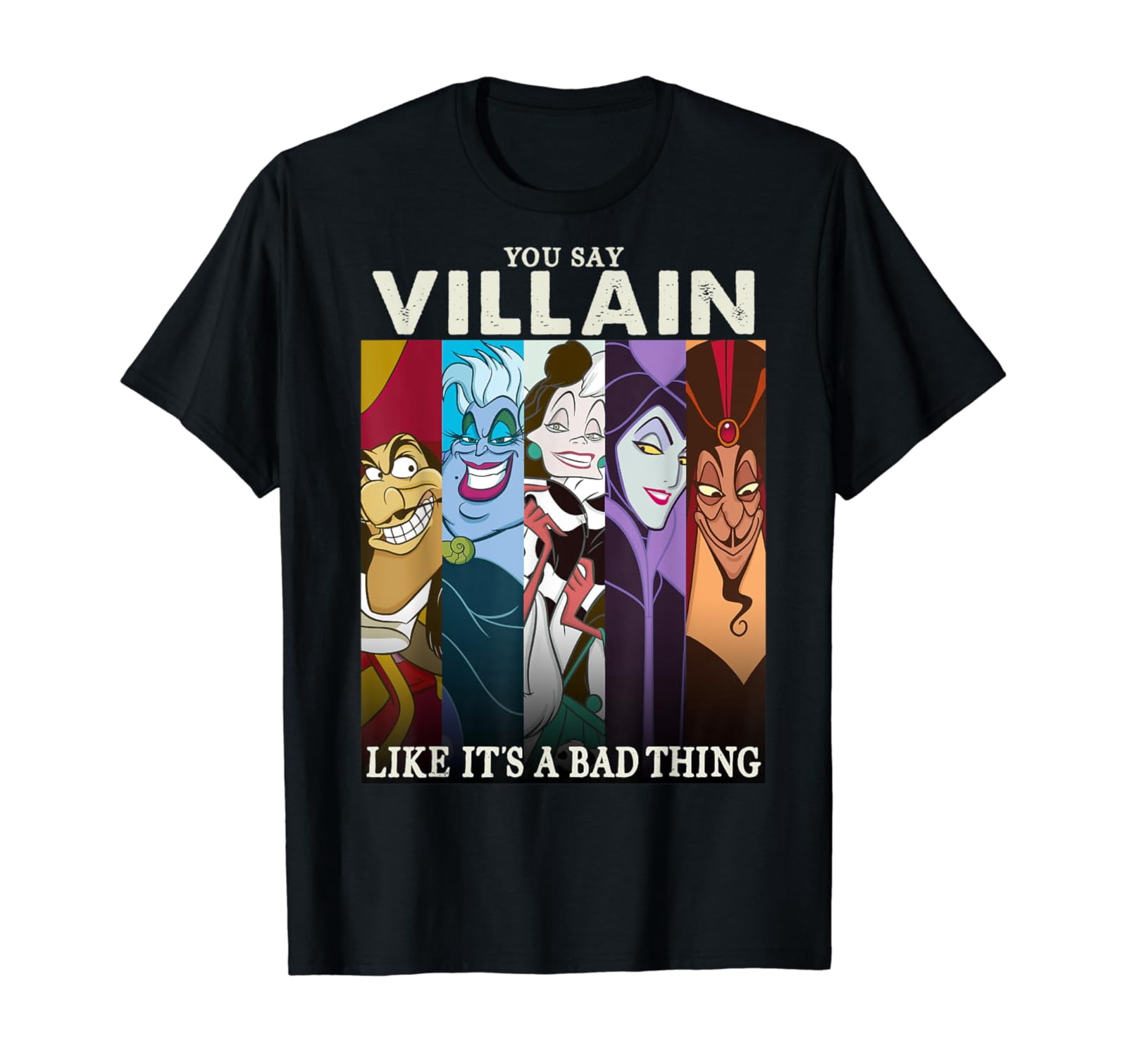 Disney Villains Colorful Group Shot Humor T-Shirt - Walmart.com