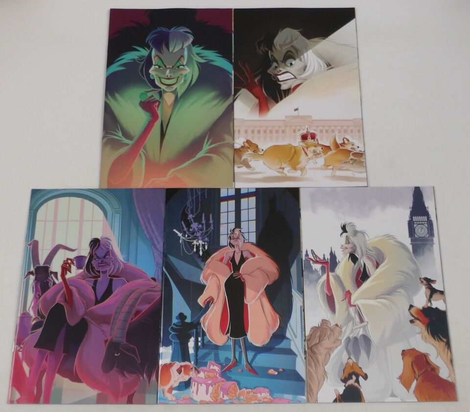 Disney Villains Cruella De Vil #1-5 VF/NM complete series Virgin Covers ...