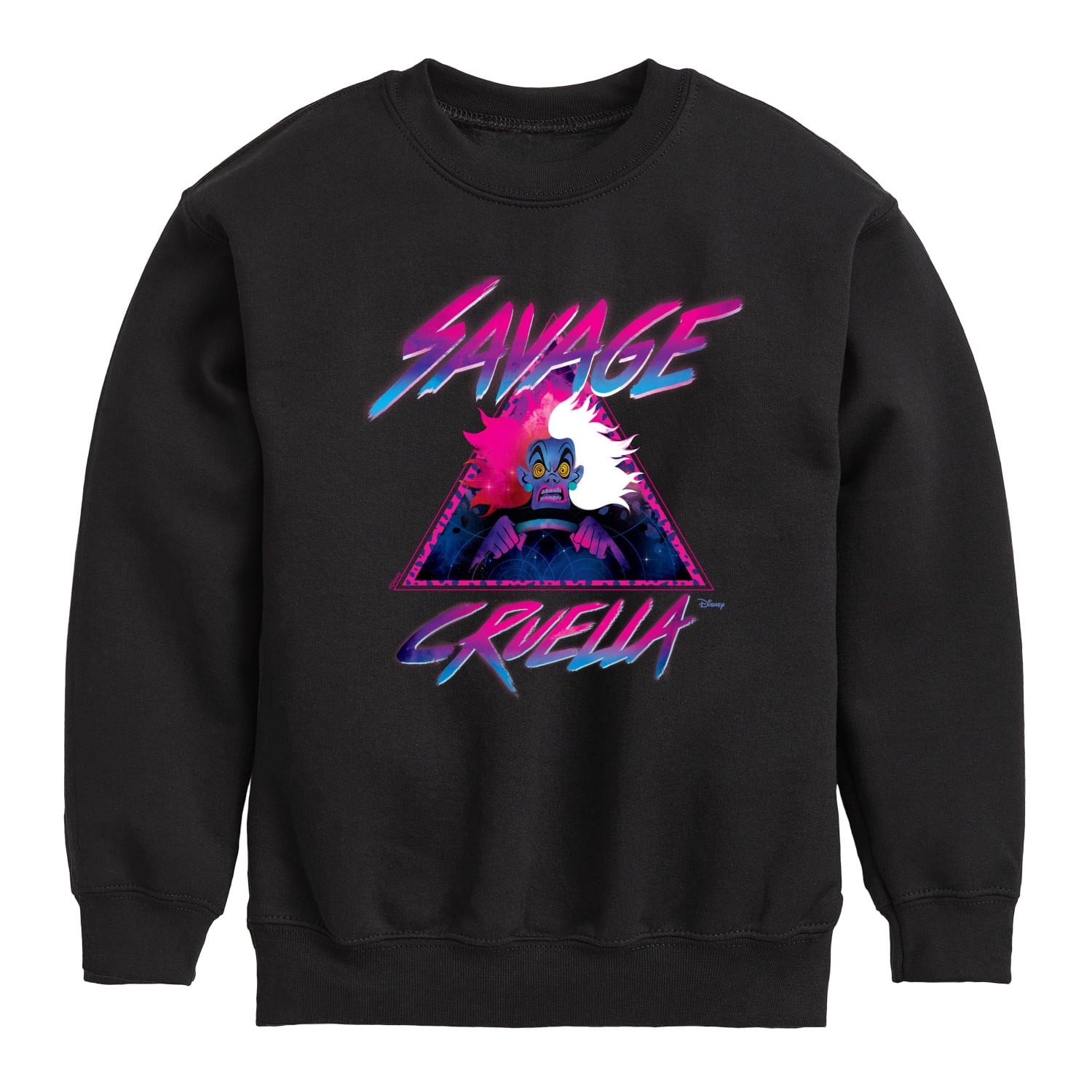 Disney Villains - Cruella Savage - Toddler & Youth Crewneck Fleece ...