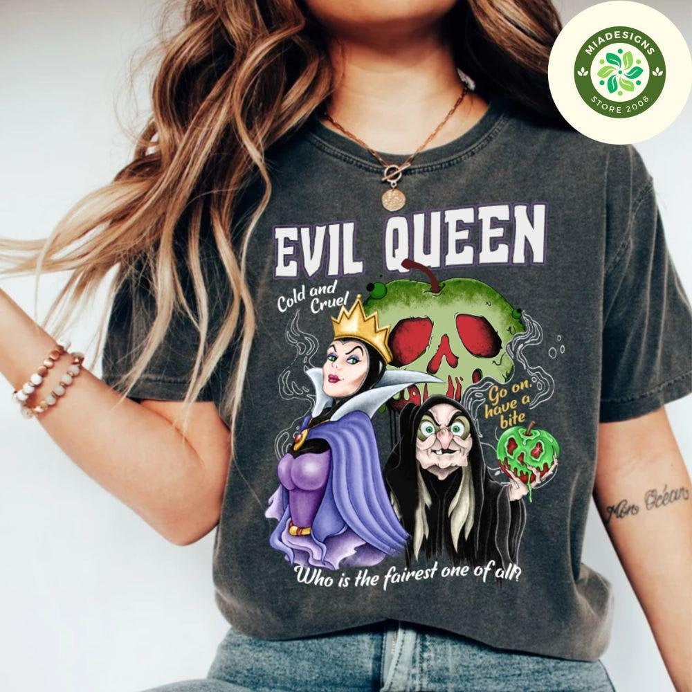 Disney Villains Evil Queen Shirt, Disney Princess Snow White and the Seven Dwarfs Apple Poison ...